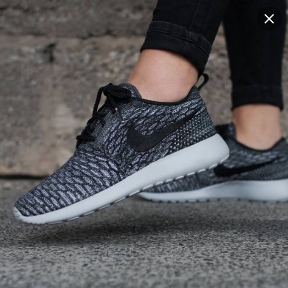 Nike | Shoes | Nike Roche Flyknit Womens Running Shoes Grey | Poshmark